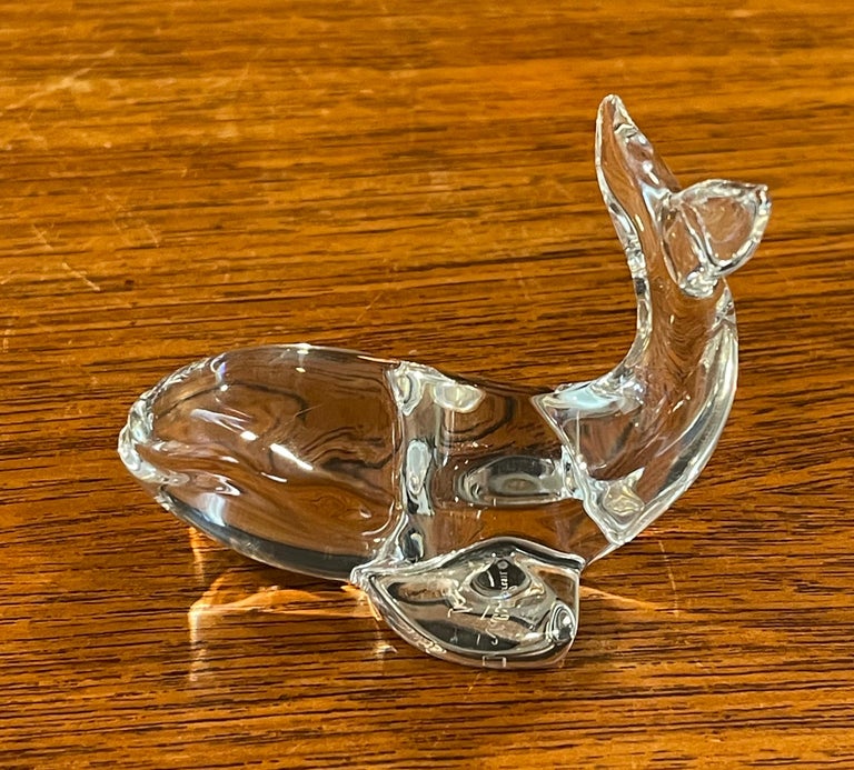 Small Crystal Whale Sculpture / Paperweight by Val St. Lambert for ...