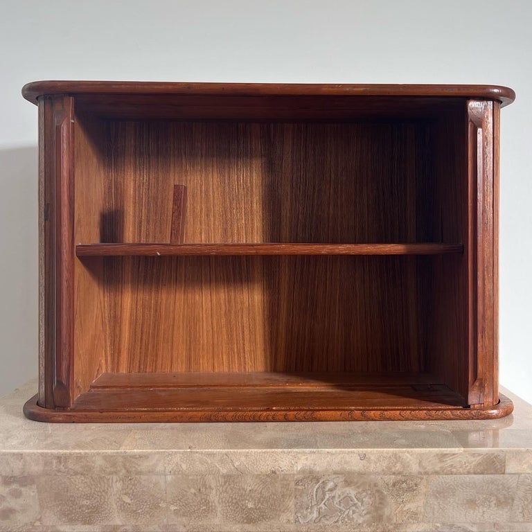 Small Danish Modern Style Teak Tambour Cabinet by Ein, Late, 1960s For ...