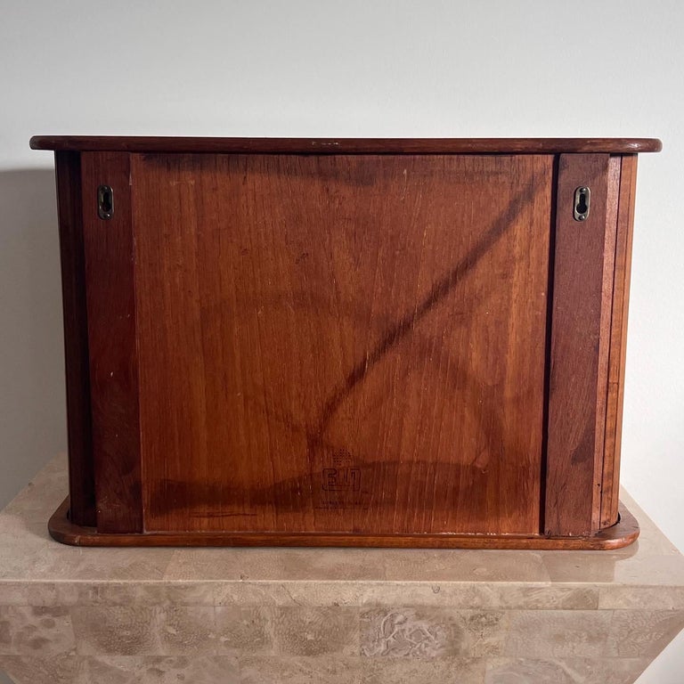 Small Danish Modern Style Teak Tambour Cabinet by Ein, Late, 1960s For ...