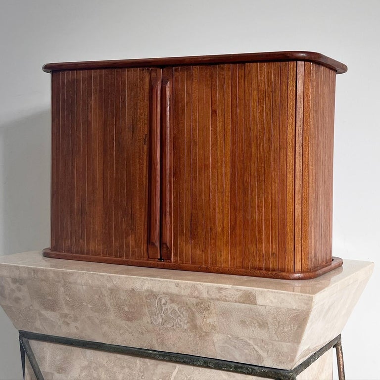 Small Danish Modern Style Teak Tambour Cabinet by Ein, Late, 1960s For ...
