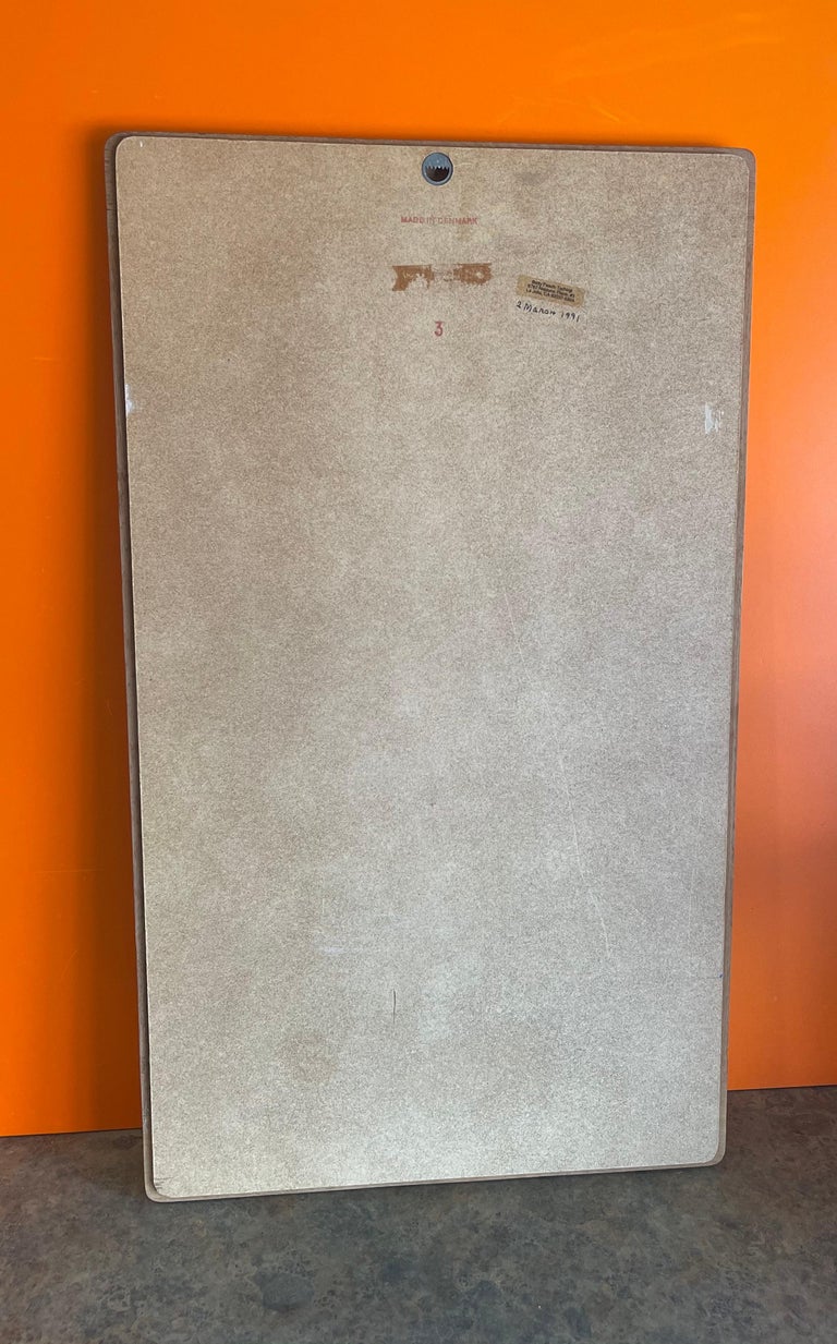 Small Danish Modern Teak Mirror by Pedersen and Hansen For Sale at 1stDibs