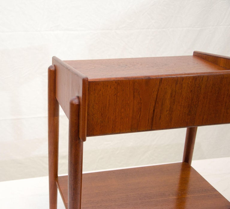 Small Danish Teak Nightstand or End Table at 1stDibs