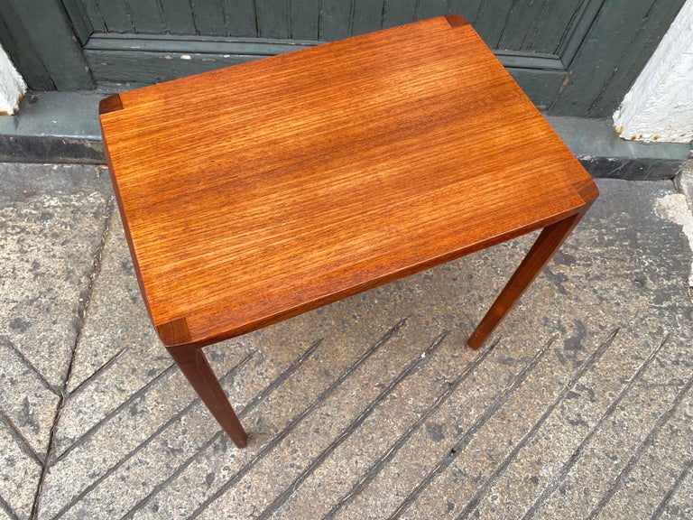Small Danish Teak Side Table For Sale at 1stDibs