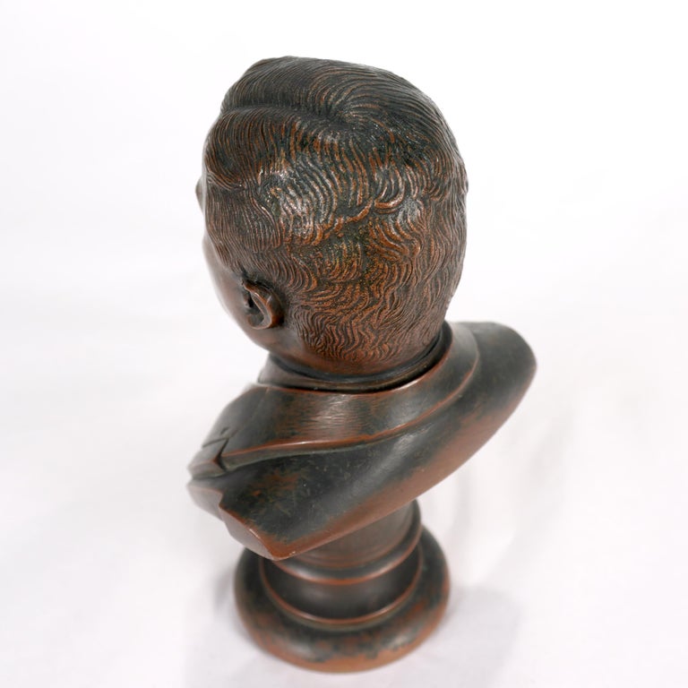 Small Desk or Cabinet Sized Bronze Bust of President Theodore 'Teddy ...