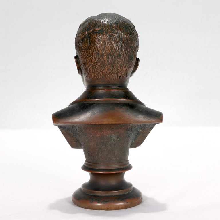 Small Desk or Cabinet Sized Bronze Bust of President Theodore 'Teddy ...