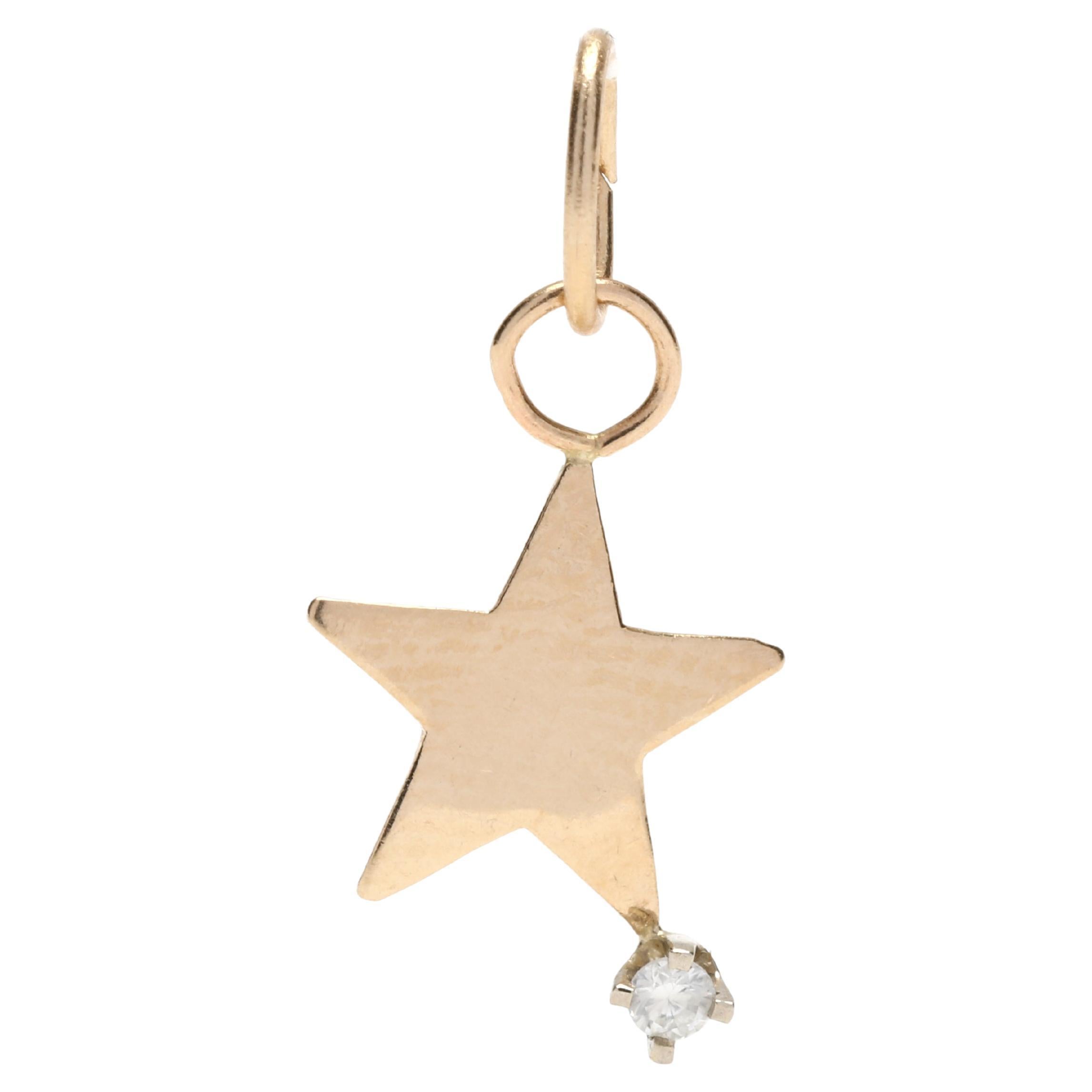 Star of David Solid 14 Karat Yellow Gold Fine Pendant Charm Designer at ...