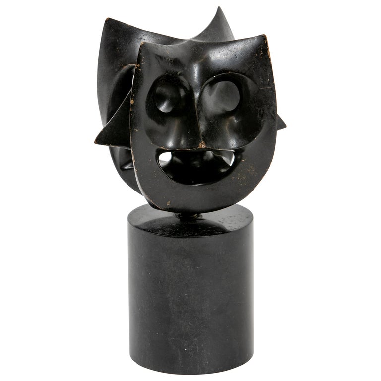 Doppel-Janus-Bronze-Skulptur, USA, 1960er Jahre im Angebot bei 1stDibs