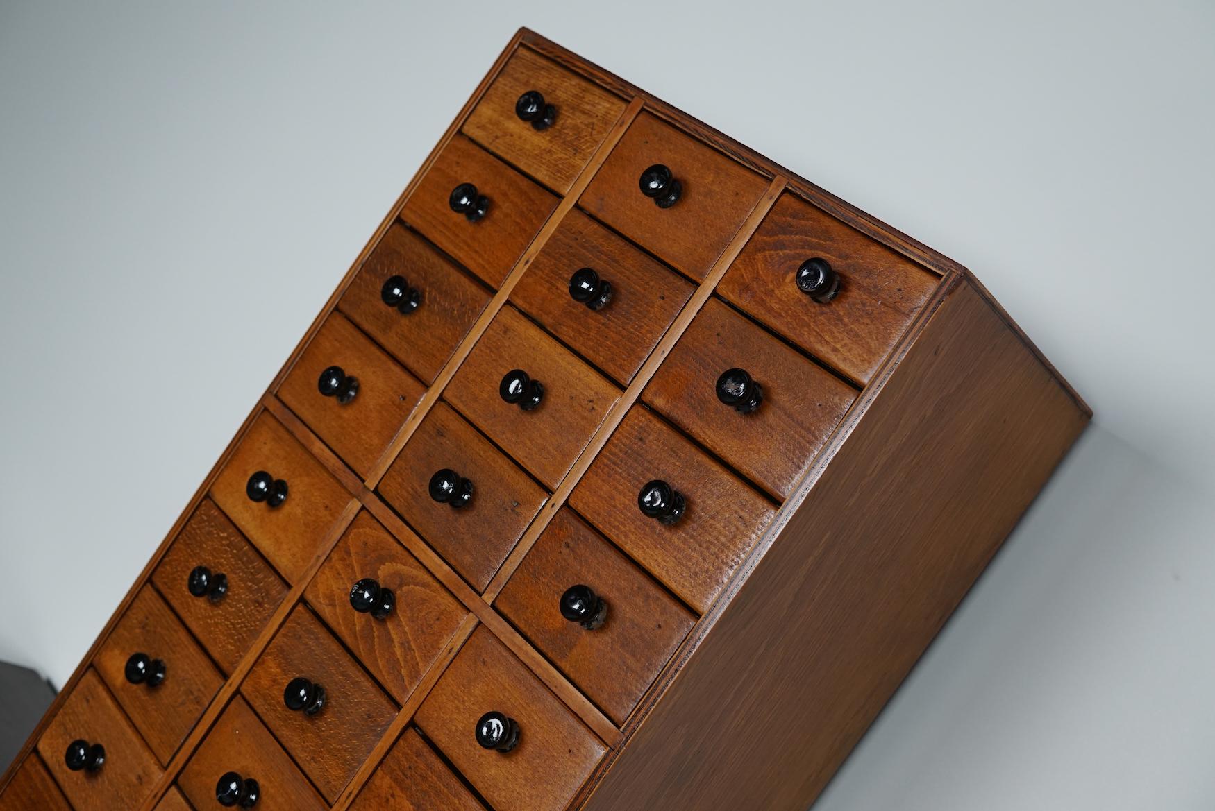 Small Dutch Beech Apothecary / Workshop Cabinet Tabletop Model, circa ...