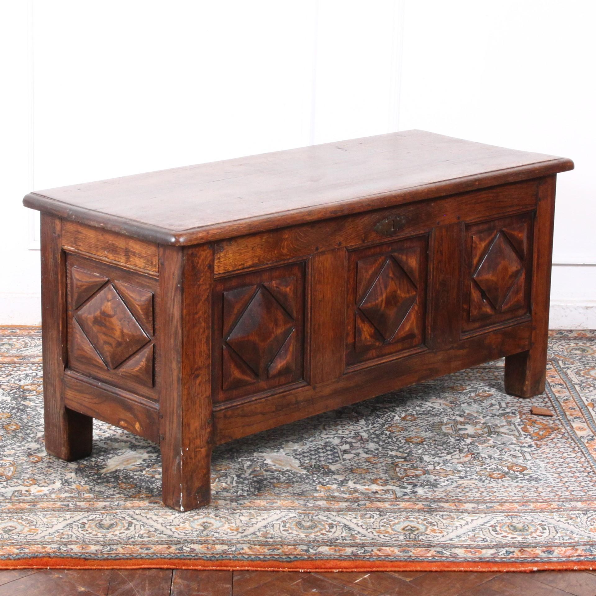 Small, Early 18th-Century French Coffer For Sale at 1stDibs