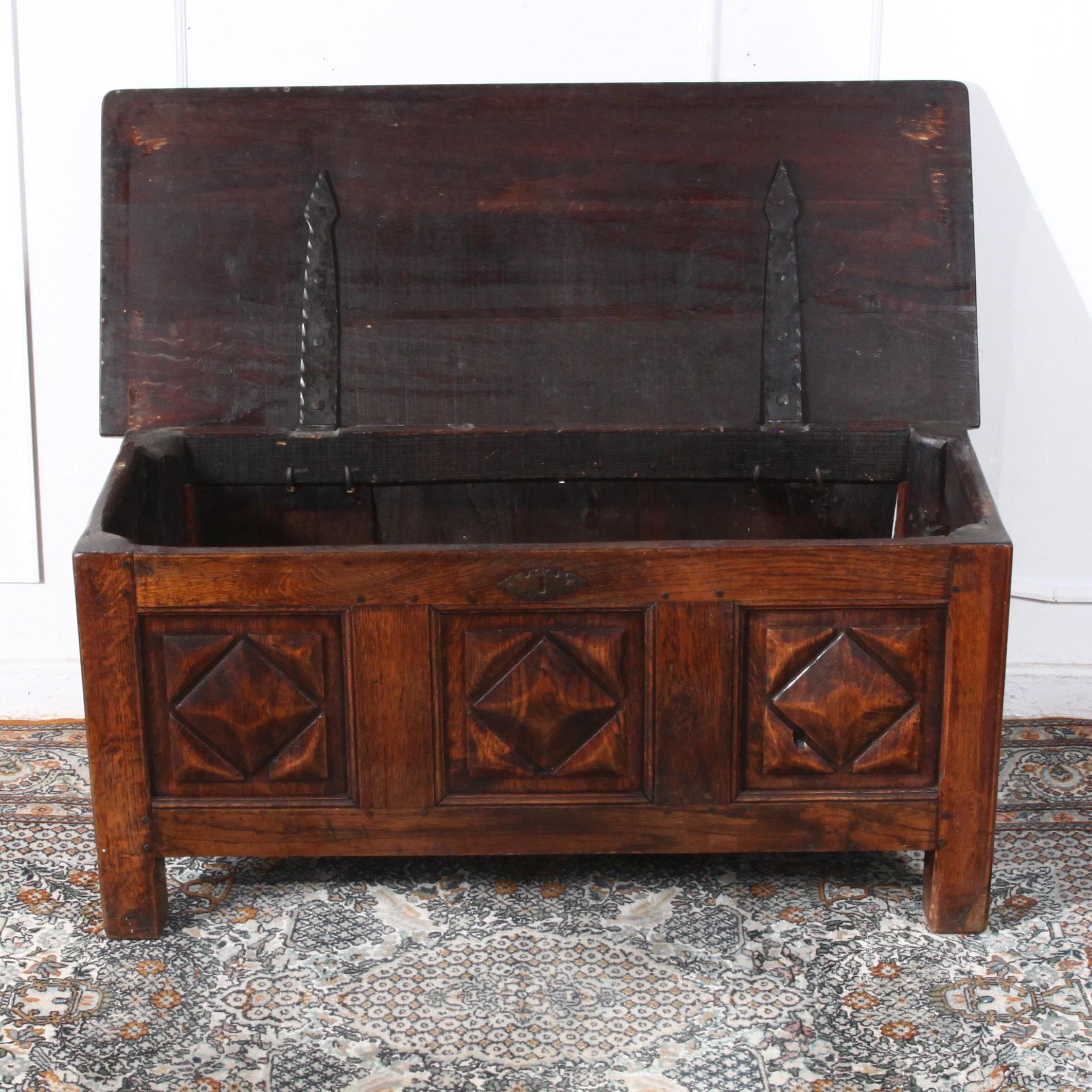 Small, Early 18th-Century French Coffer For Sale at 1stDibs