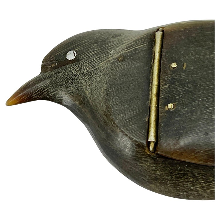 Small Early 19th Century Antler Bird Snuff or Pill Box, France For Sale ...