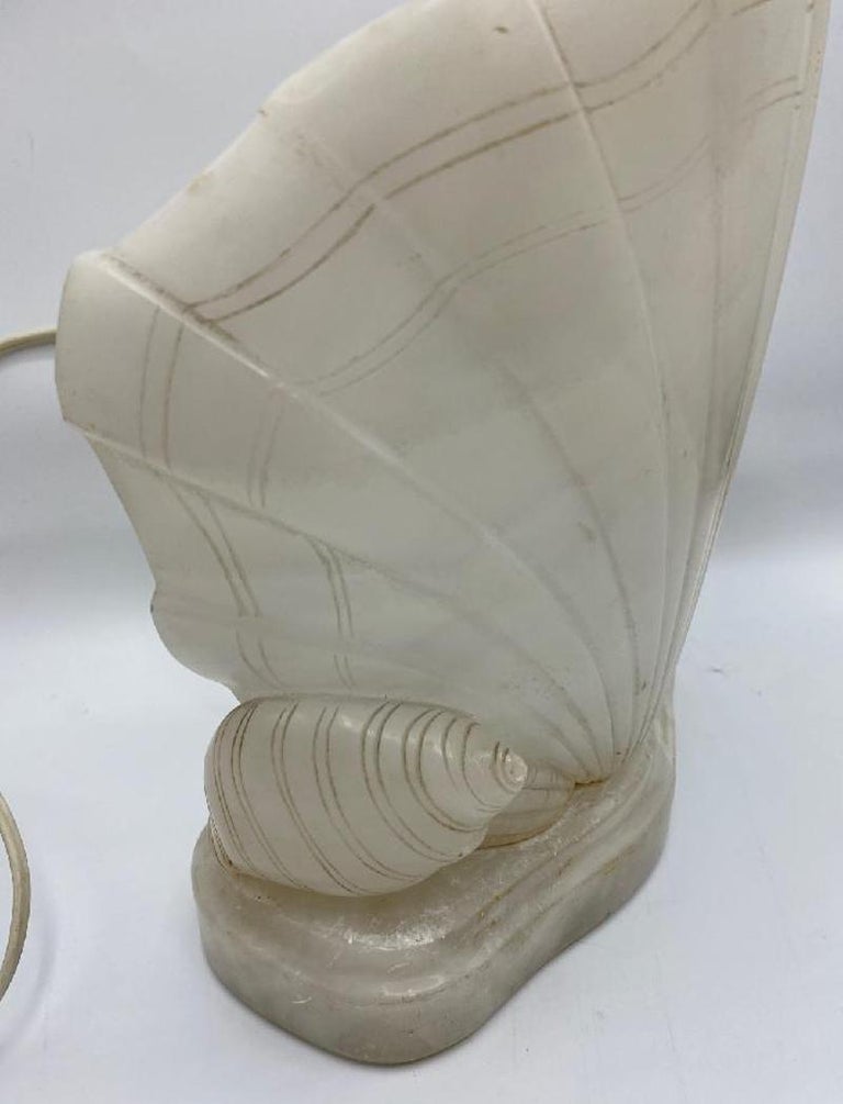 Small Early 20th Century Italian Art Deco Alabaster Shell Shaped Table ...
