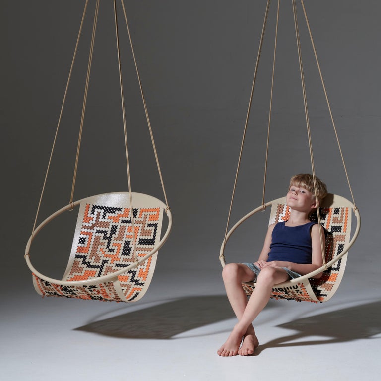 Small Emboidered Hanging Sling Chair For Kids For Sale at 1stDibs