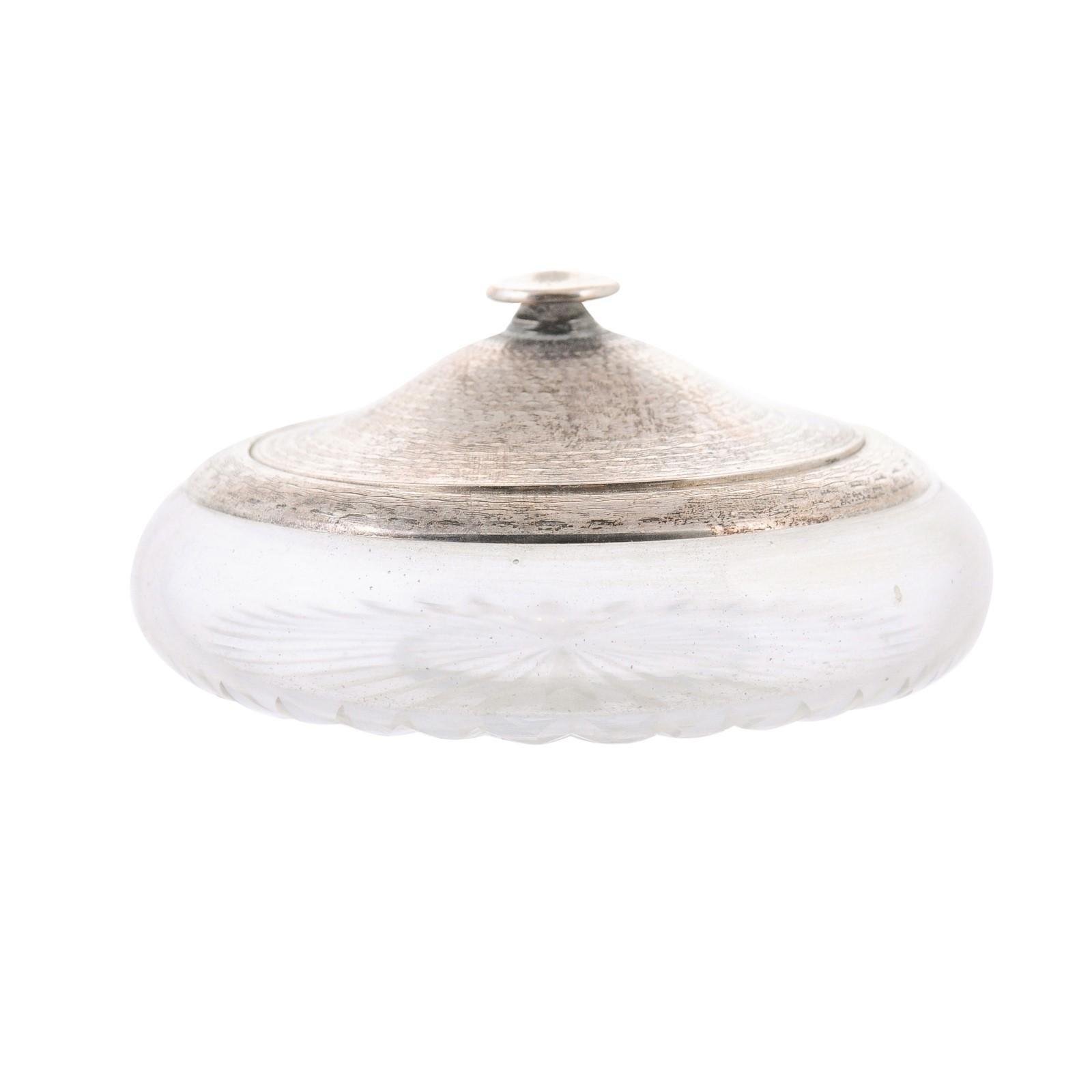 20th Century Glass Candy Jar with Lid at 1stDibs