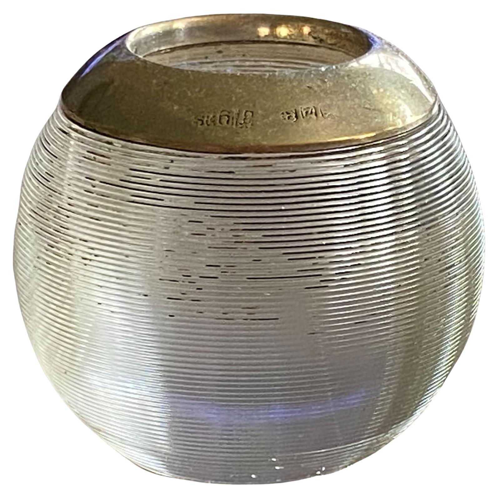 Vintage 1910s Match Striker in Sterling Silver and Glass at 1stDibs