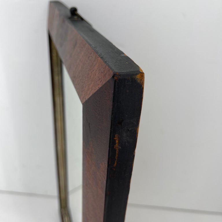 Small English Rectangular Mahogany and Gilt Wall Mirror For Sale at 1stDibs