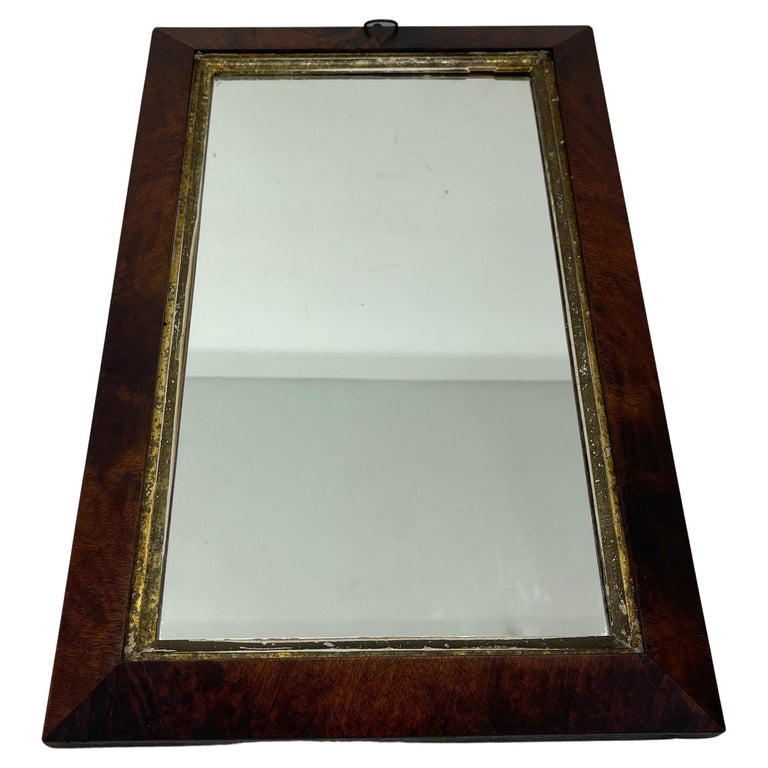 Small English Rectangular Mahogany and Gilt Wall Mirror For Sale at 1stDibs