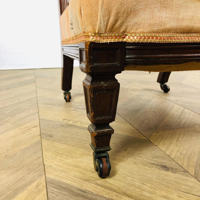 Small English Victorian Boudoir Chair, 1880s For Sale at 1stDibs
