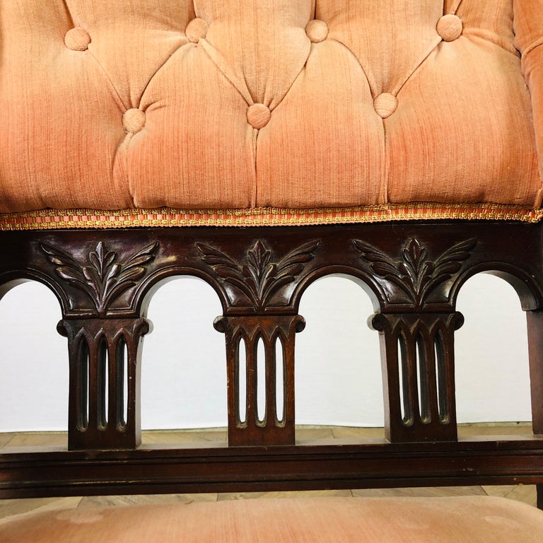 Small English Victorian Boudoir Chair, 1880s For Sale at 1stDibs