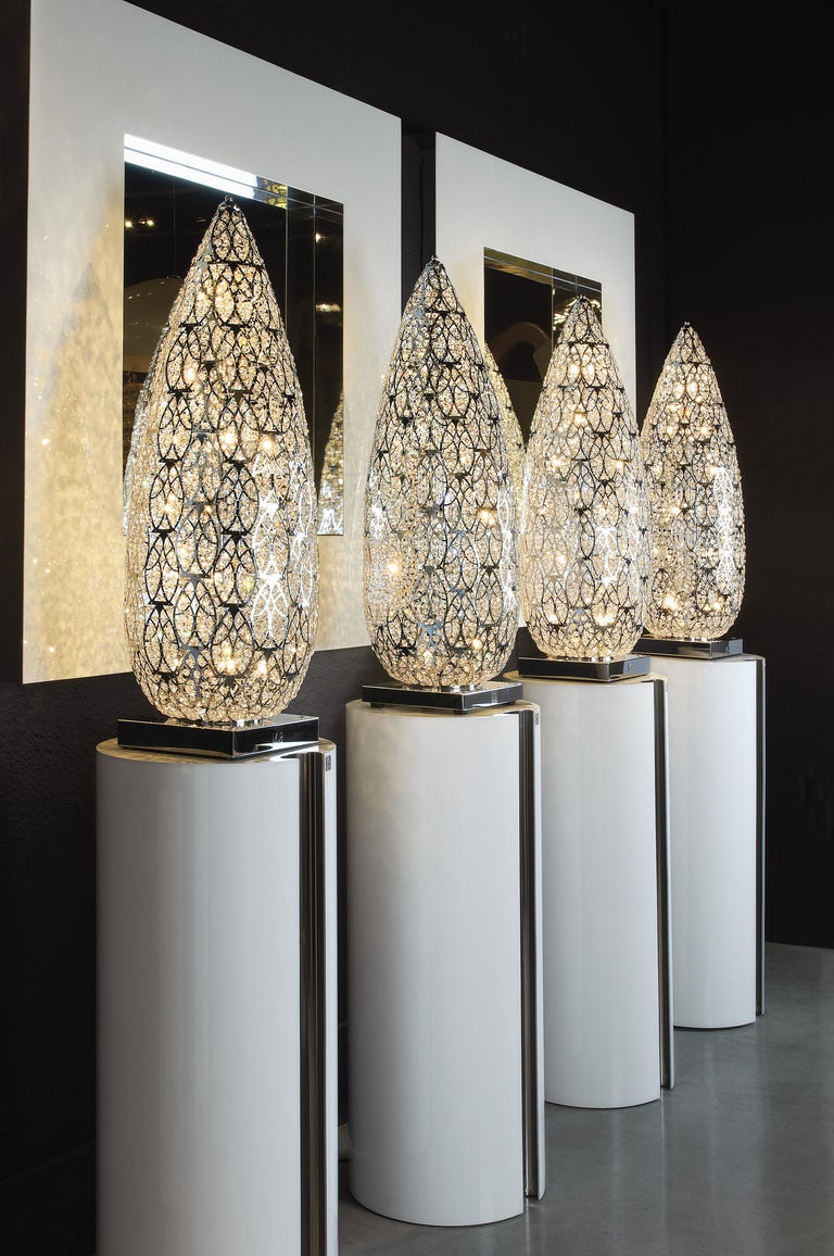 Small Flame Floor Lamp, Chrome Finish, Arabesque Style, Italy For Sale ...