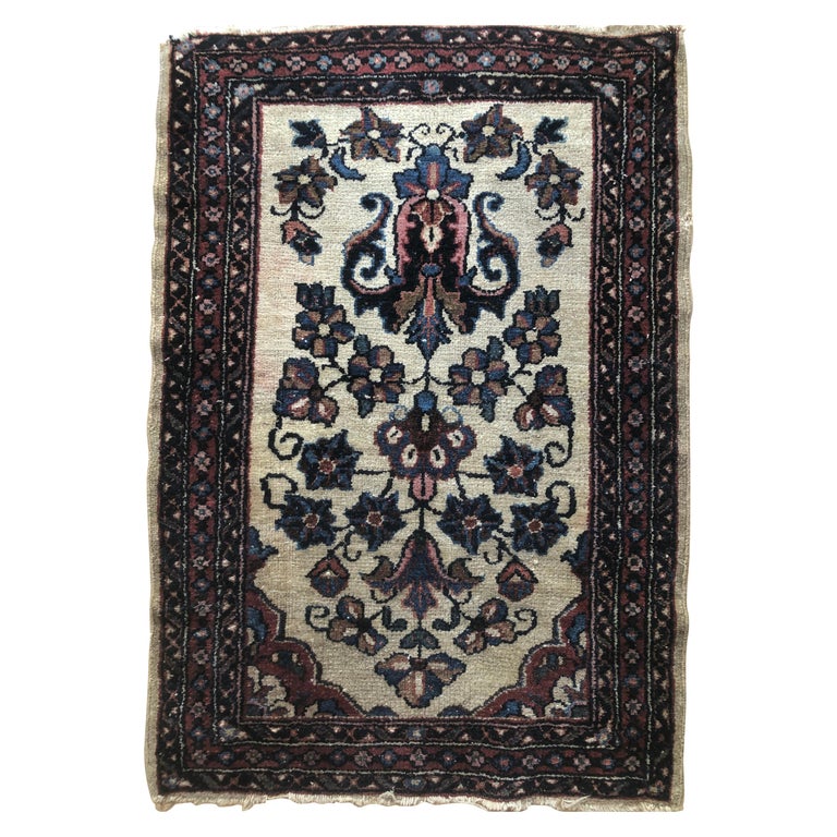 Small Floral Persian Rug Fine Wool For Sale at 1stDibs | fine rugs ...