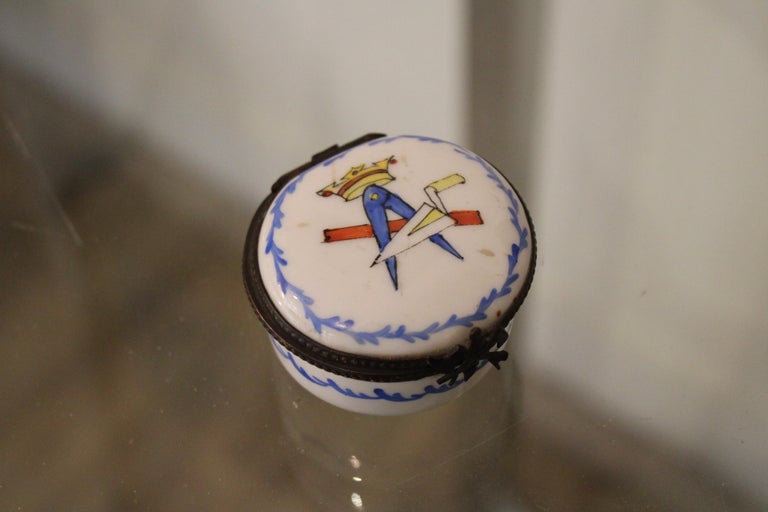 Small Freemasonry Porcelain Box For Sale at 1stDibs