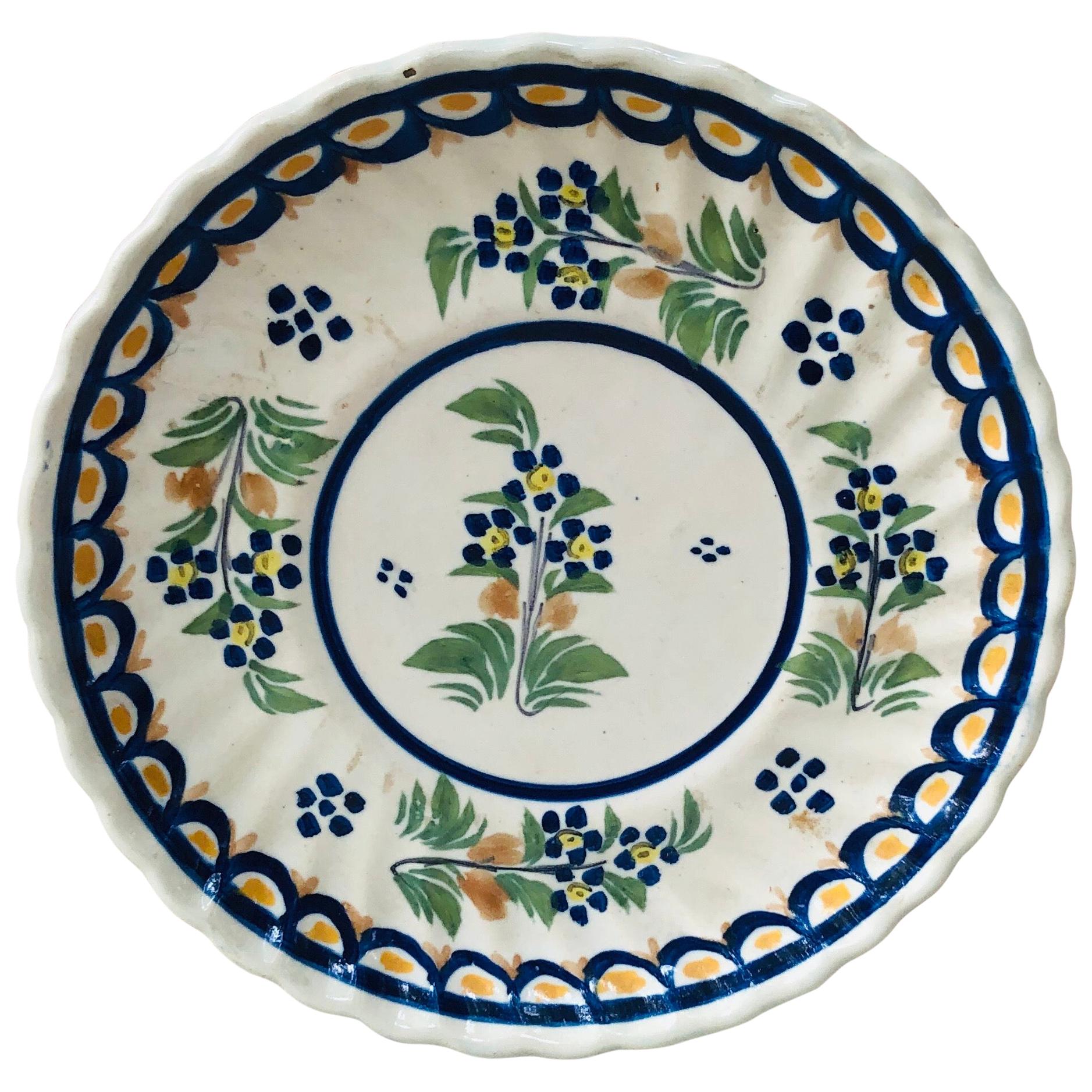 French Henriot Quimper Faience Plate For Sale at 1stDibs