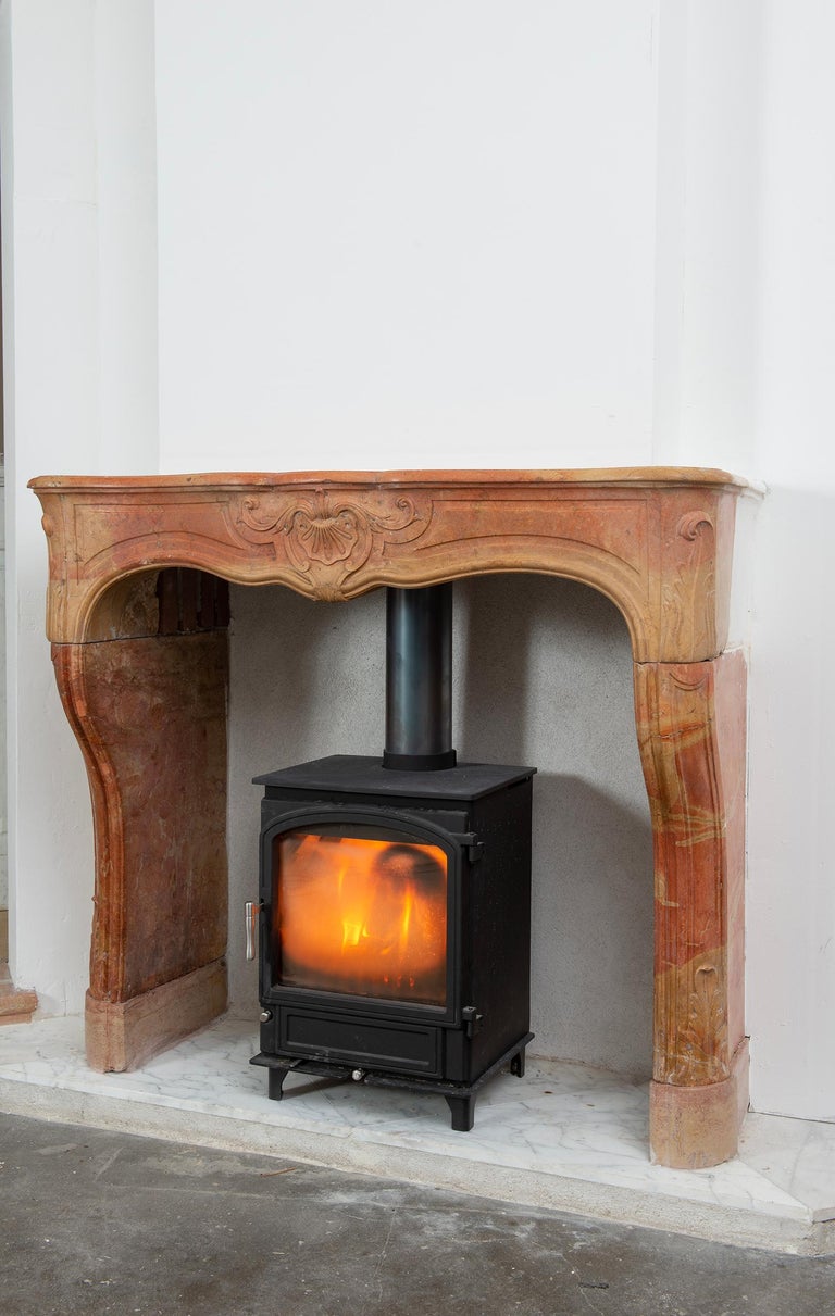 Small French Louis XV Fireplace Mantel For Sale at 1stDibs