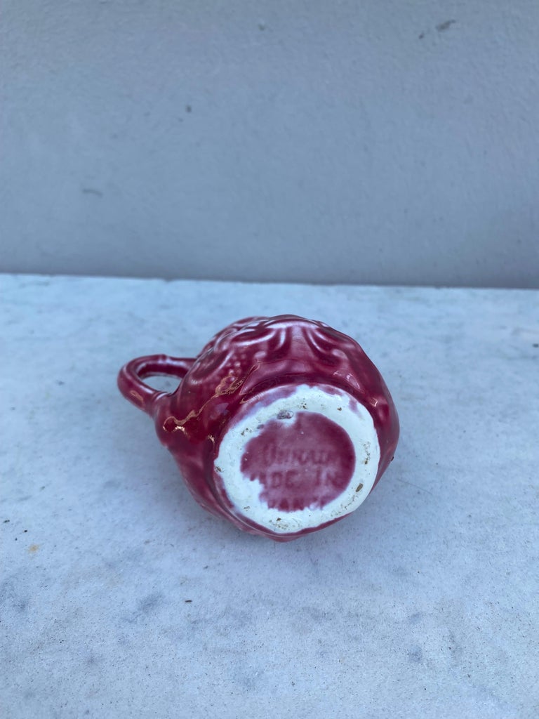 Small French Red Majolica Creamer Pitcher Onnaing, circa 1920 For Sale ...