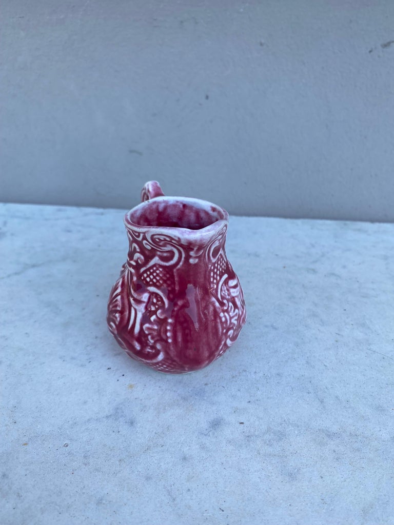 Small French Red Majolica Creamer Pitcher Onnaing Circa 1920 For Sale ...