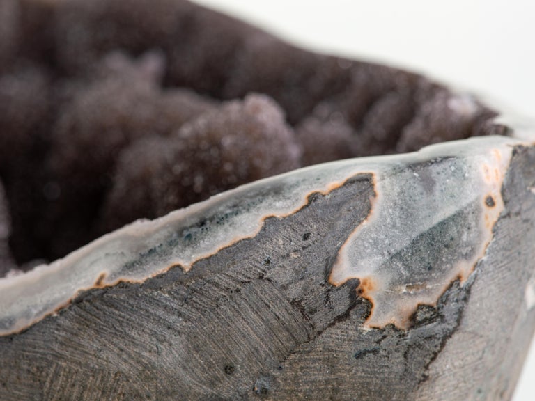 Small Geode with Brown Druzy Stalactites For Sale at 1stDibs