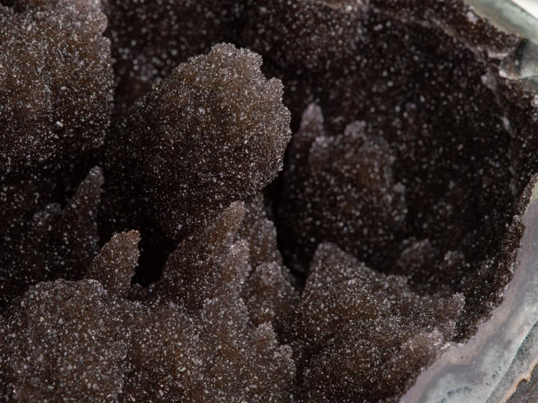 Small Geode with Brown Druzy Stalactites For Sale at 1stDibs