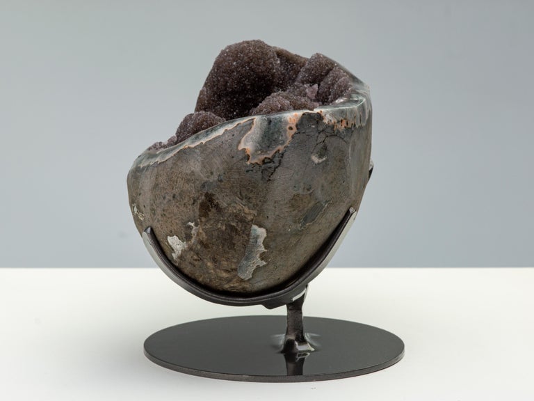 Small Geode with Brown Druzy Stalactites For Sale at 1stDibs