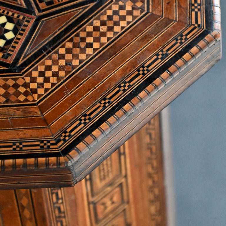 Small Geometric Shaped Early 20th Century Damascus Side Table For Sale ...