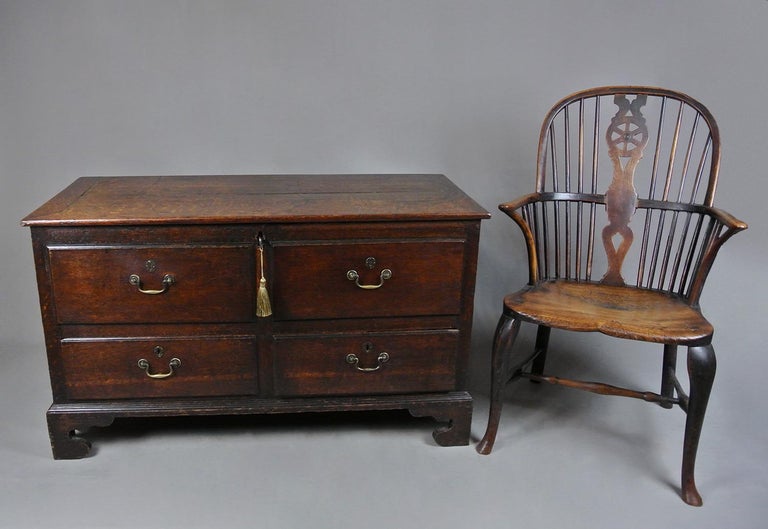 Small George III Oak Mule Chest, circa 1780 For Sale at 1stDibs