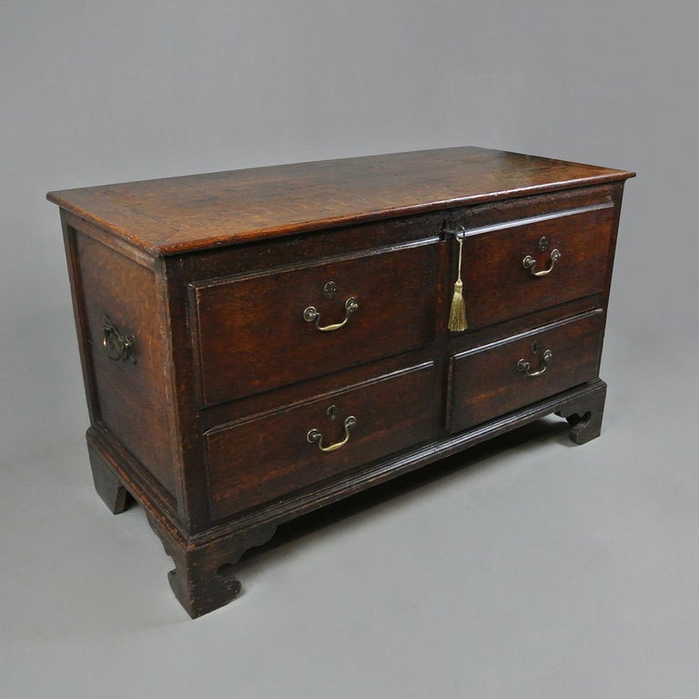 Small George III Oak Mule Chest, circa 1780 For Sale at 1stDibs