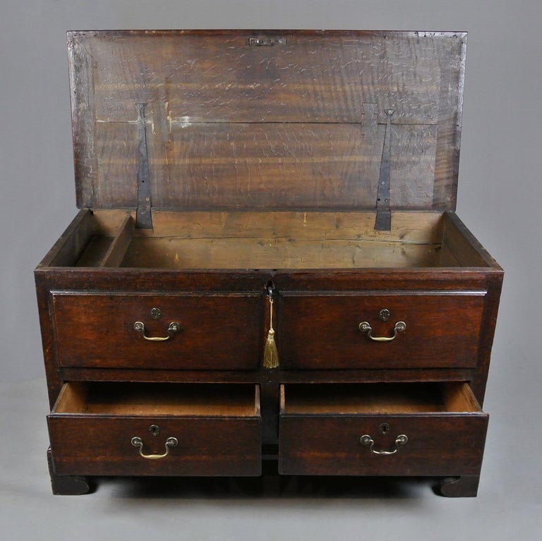 Small George III Oak Mule Chest, circa 1780 For Sale at 1stDibs
