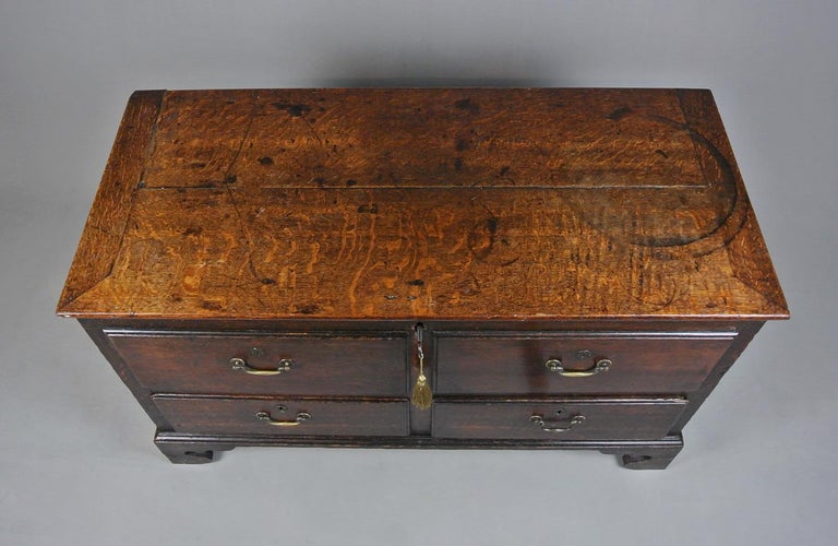 Small George III Oak Mule Chest, circa 1780 For Sale at 1stDibs