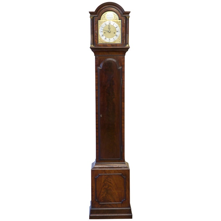 Small Georgian Mahogany Longcase Clock by John Paine, Brentford For ...