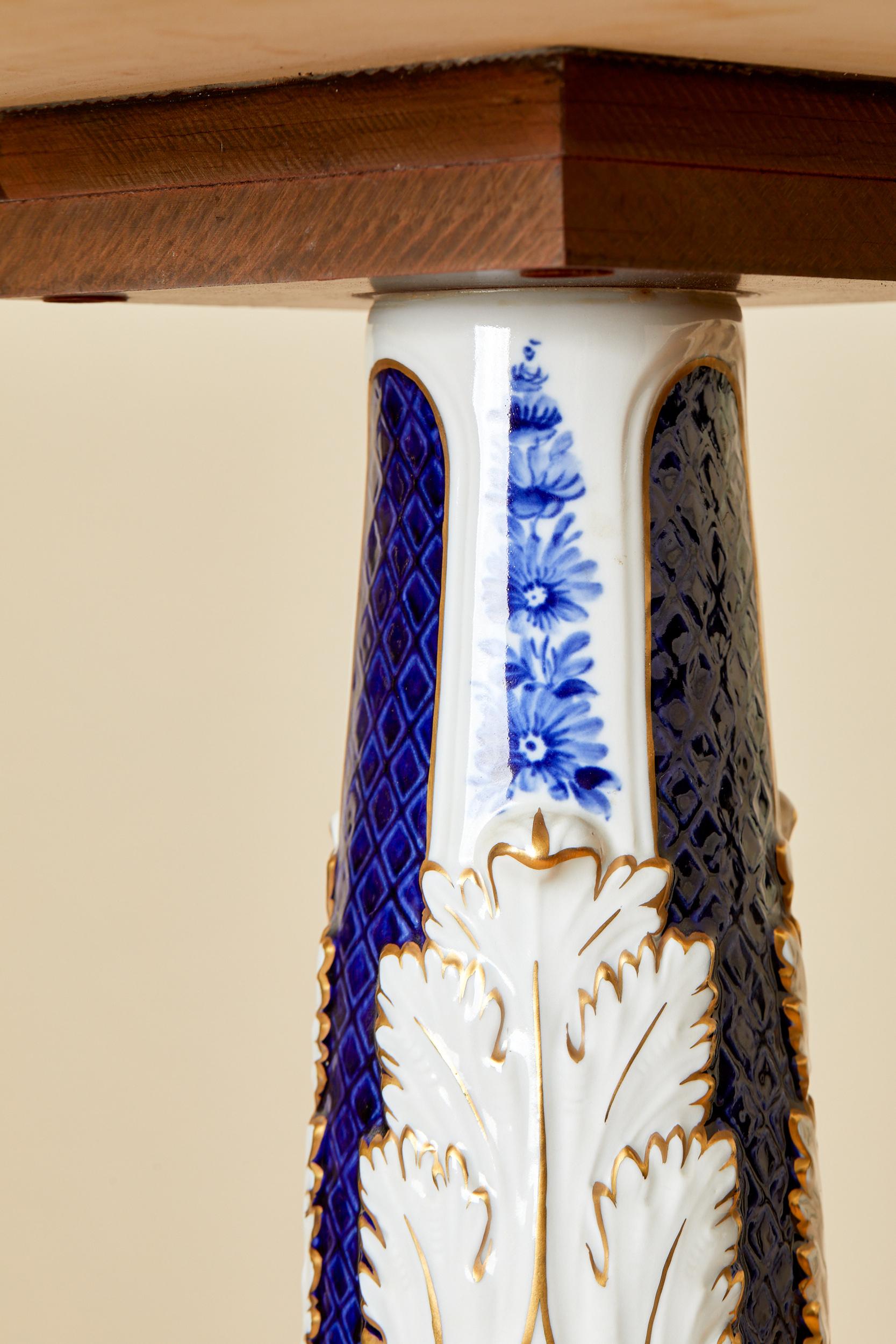 Small German porcelain pedestal table, circa 1950, Germany. For Sale at ...