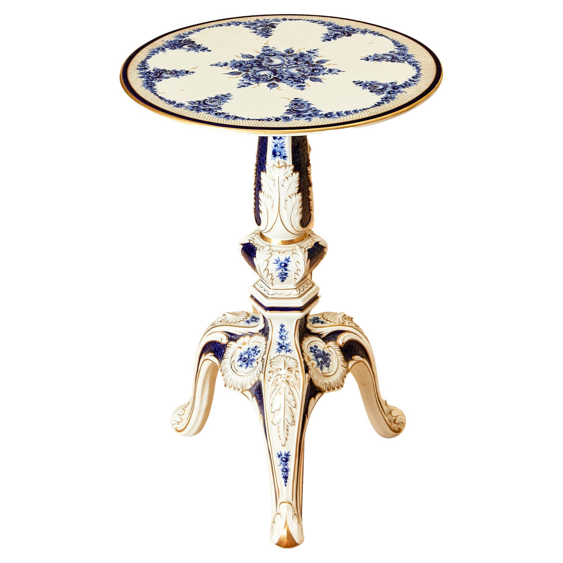 Small German porcelain pedestal table, circa 1950, Germany. For Sale at ...