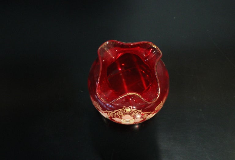 Small Glass Art Nouveau Vase For Sale at 1stDibs