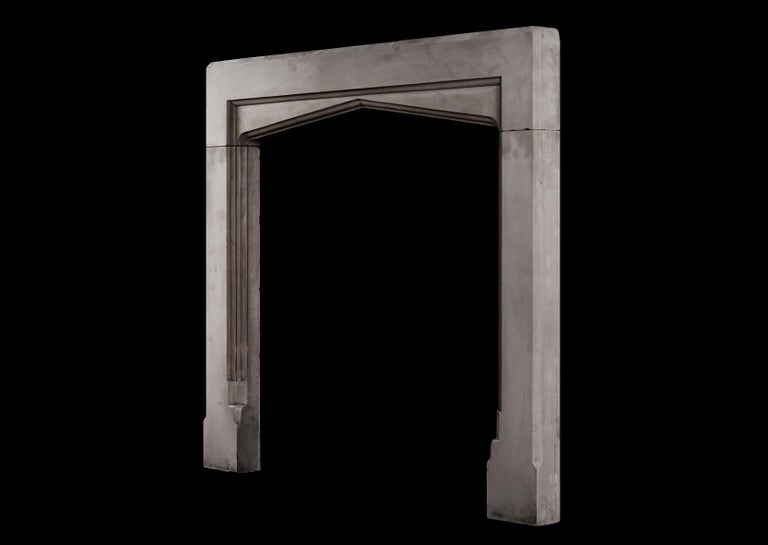 Small Gothic Style Fireplace in Purbeck Stone For Sale at 1stDibs