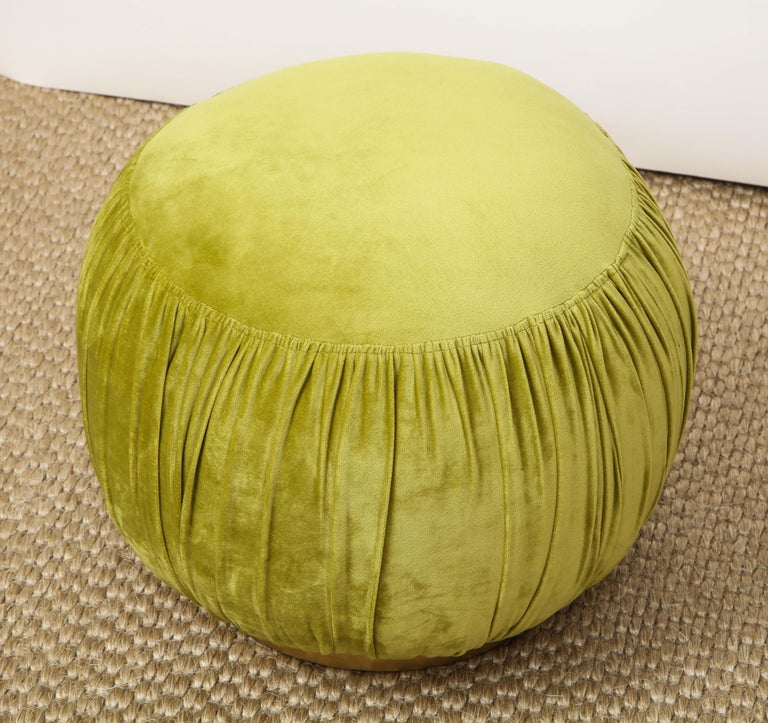 Small Green Pouf at 1stDibs