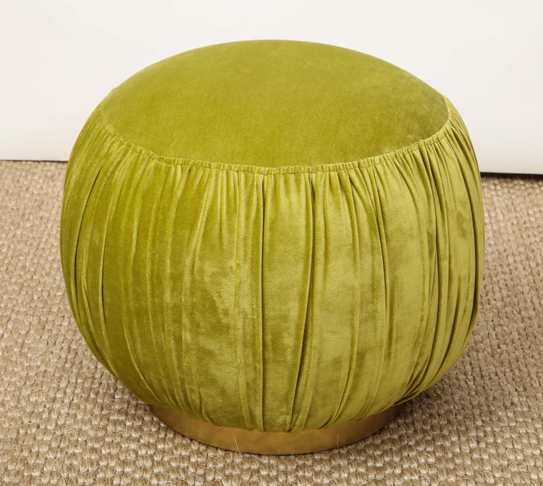 Small Green Pouf at 1stDibs