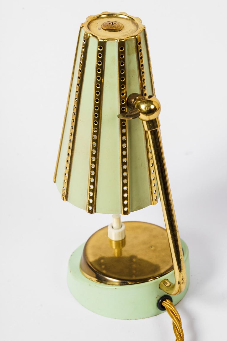 Small Green Table Lamp Vienna Around 1960s For Sale at 1stDibs