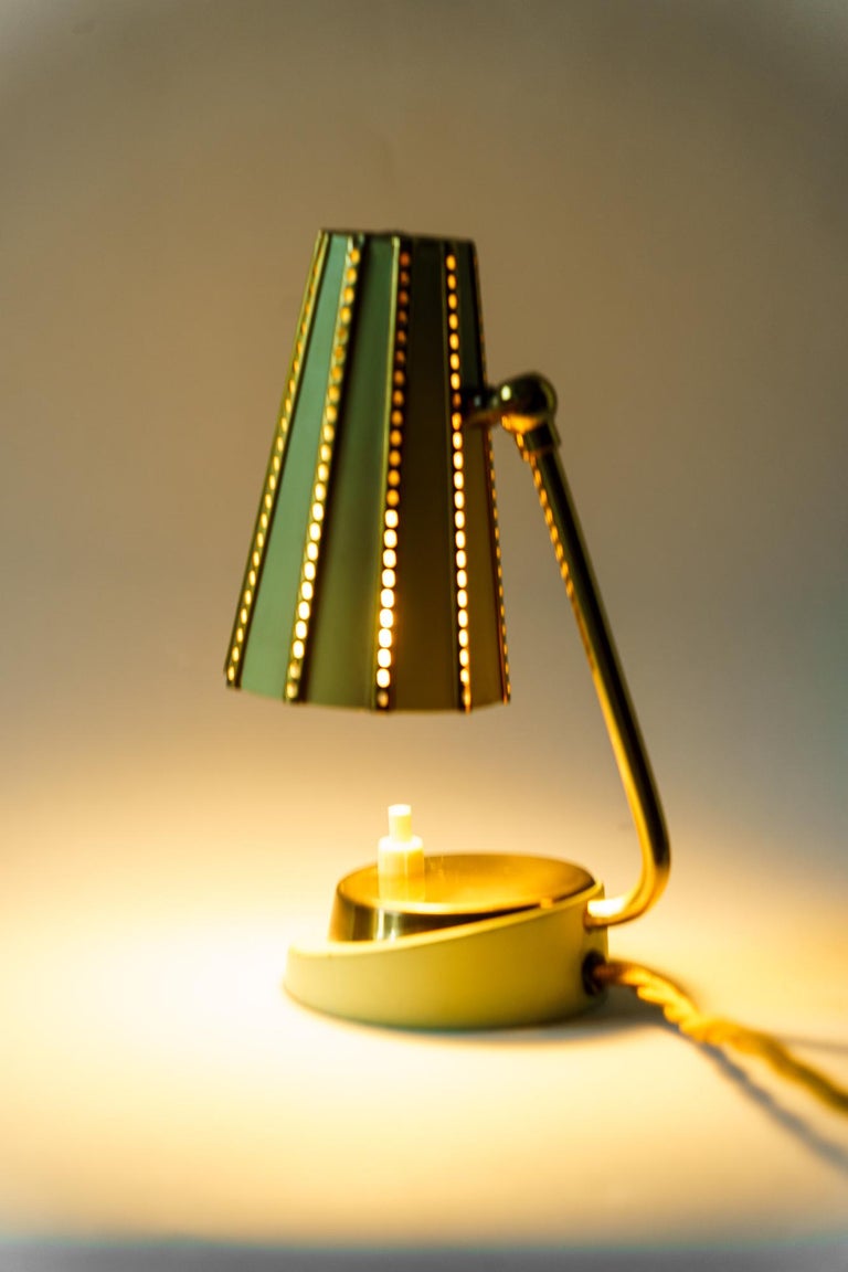 Small Green Table Lamp Vienna Around 1960s For Sale at 1stDibs