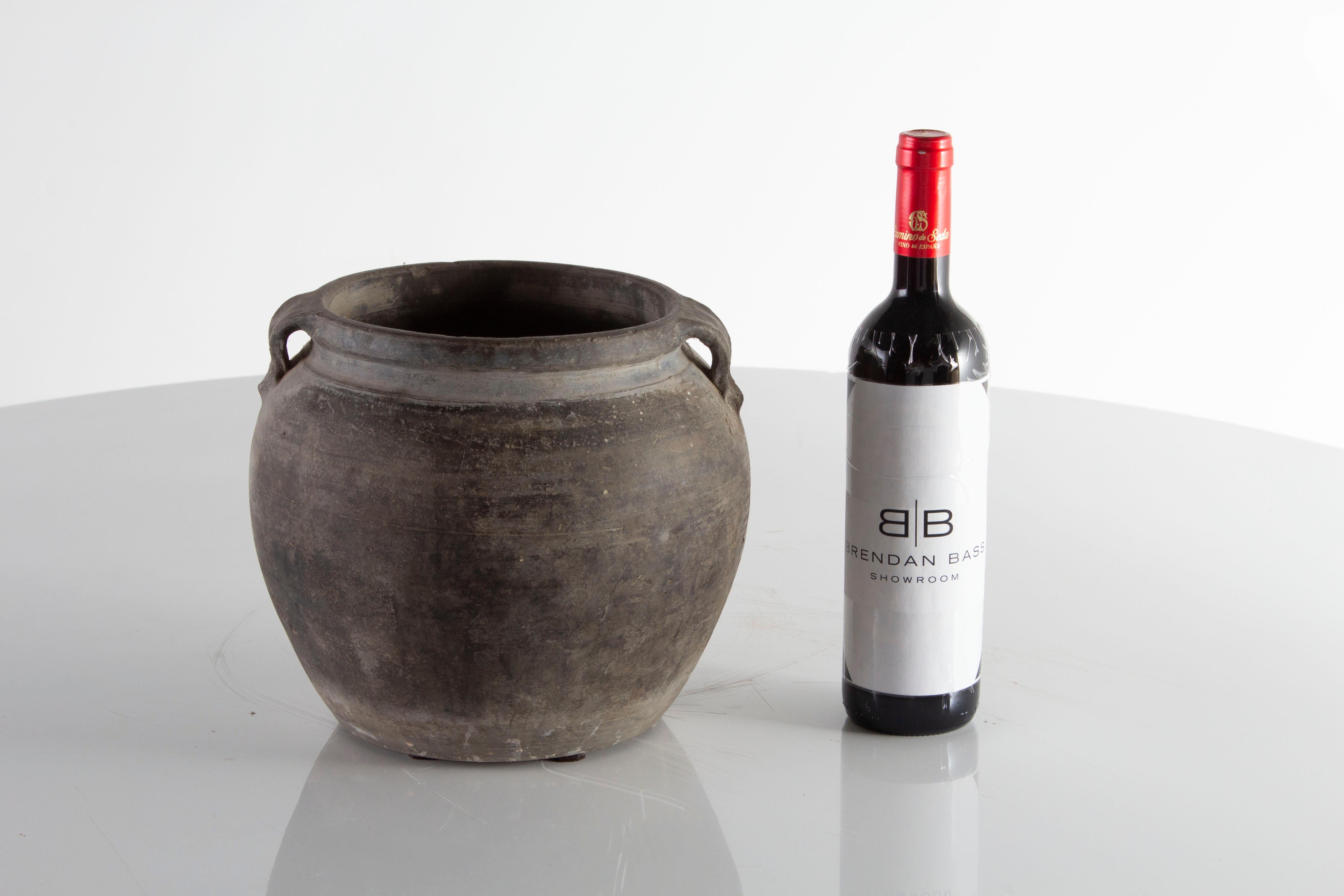 Small Dusty Grey Ceramic Pot For Sale at 1stDibs | raku urn