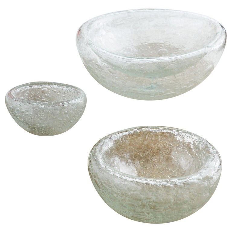 Small Hand Blown Glass Bowl by Susan Haas For Sale at 1stDibs