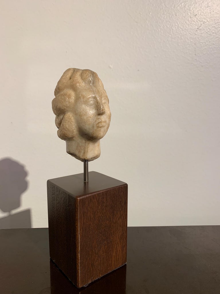 Small Hellenistic Parthian Marble Head of a Man, circa 2nd to 1st ...